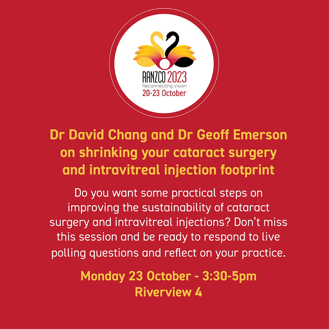 Dr David Chang and Dr Geoof Emerson - RANZCO 2023